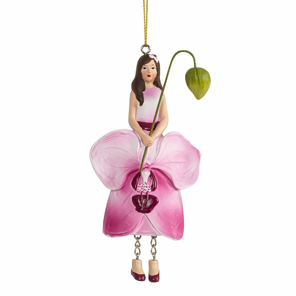 Фигурка Fiebiger Floristik GmbH "Blumenmadchen", Орхидея, декоративная, лиловая