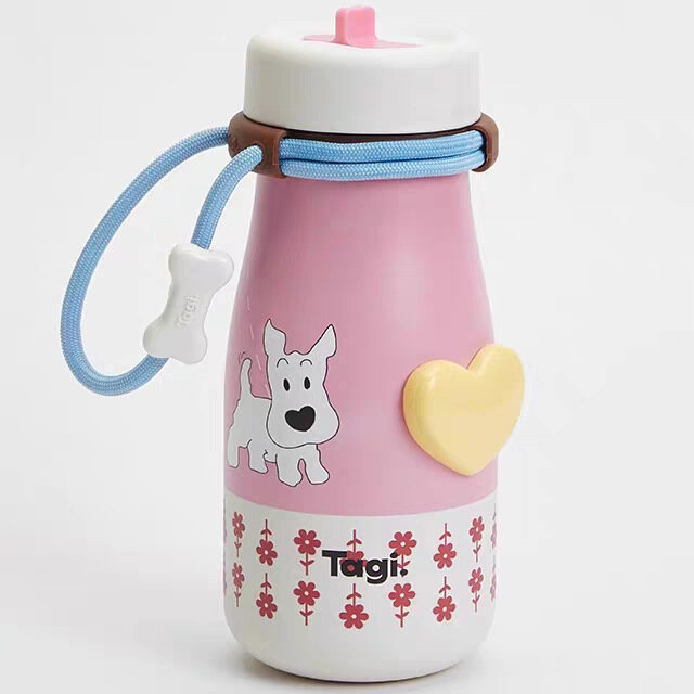 Теги. Термос-кружка для автомобиля Pengpeng Flower Field Popcorn Love Heart с большой вместимостью, портативная кружка для льда из нержавеющей стали.