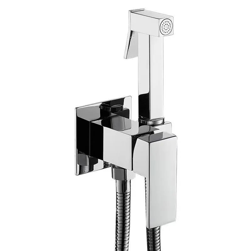 Премиумсмеситель для биде от GROHE с гигиеническим душем, выполненный из латуни, используется для подачи горячей и холодной воды в гальваническом серебре.