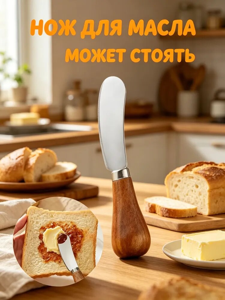 Нож для масла 1 предм. коричневый