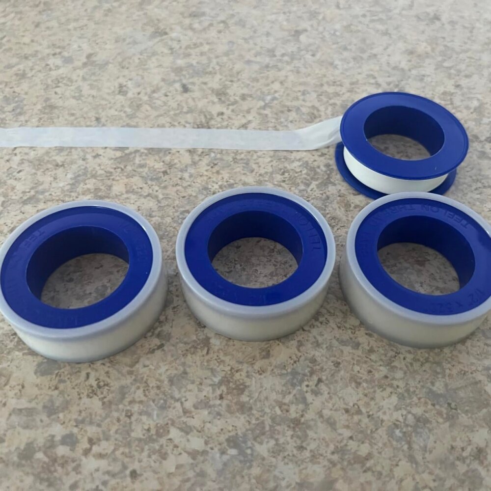 PTFE-лента для уплотнения резьбы, белая, 4 штуки