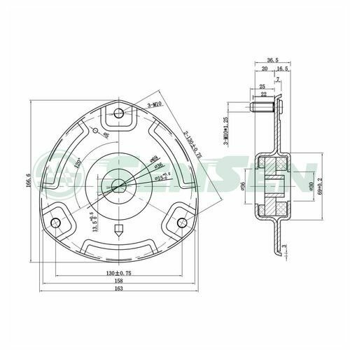 Опора Амортизатора переднего (без подшипника) hyundai santa fe (cm) 01.09.2009 - Sensen M61125