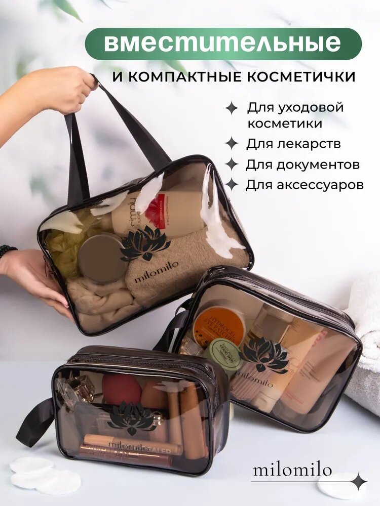 Косметичка ширина: 28 см., высота: 20 см., , черный — фото 1