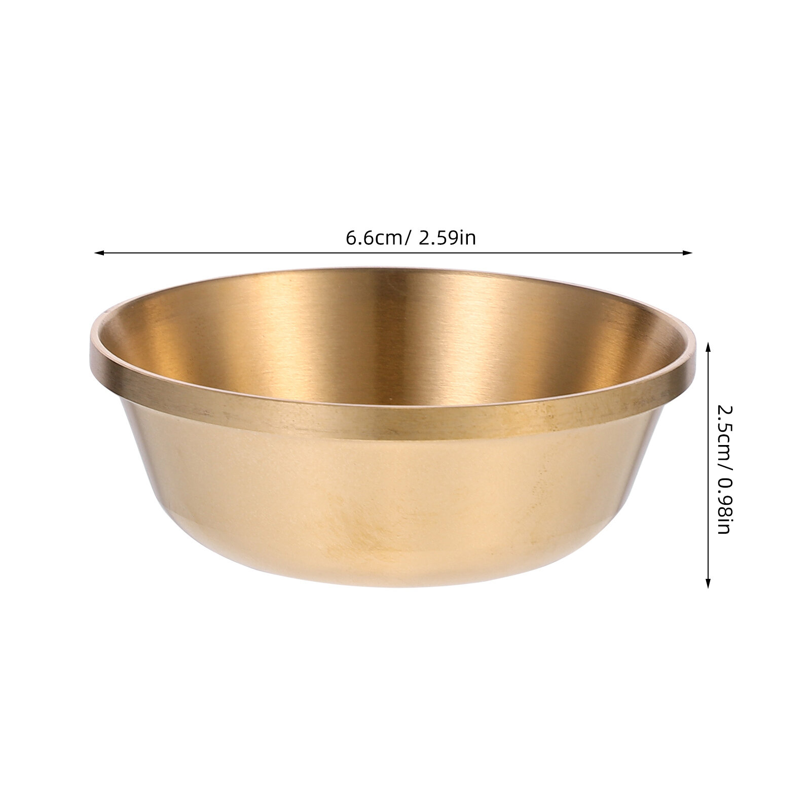 Buddhist Sacrifice Bowl Из Полированной Толстой Меди 7X7X4Cm