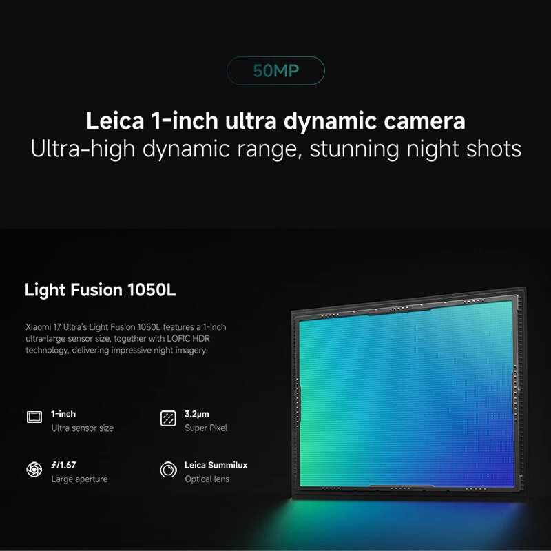 Смартфон Xiaomi 17 Ultra 16/1TB, Черный, Dual: nano SIM + eSIM，Snapdragon 8 Elite Gen5