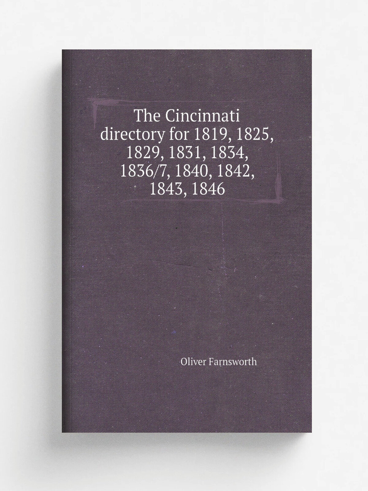 The Cincinnati directory for 1819, 1825, 1829, 1831, 1834, 1836/7, 1840, 1842, 1843, 1846