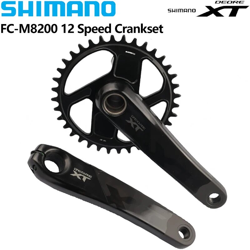 Шатуны Shimano DEORE XT FC-M8200 12 Скоростных 32T 165 мм для горного велосипеда Without BB