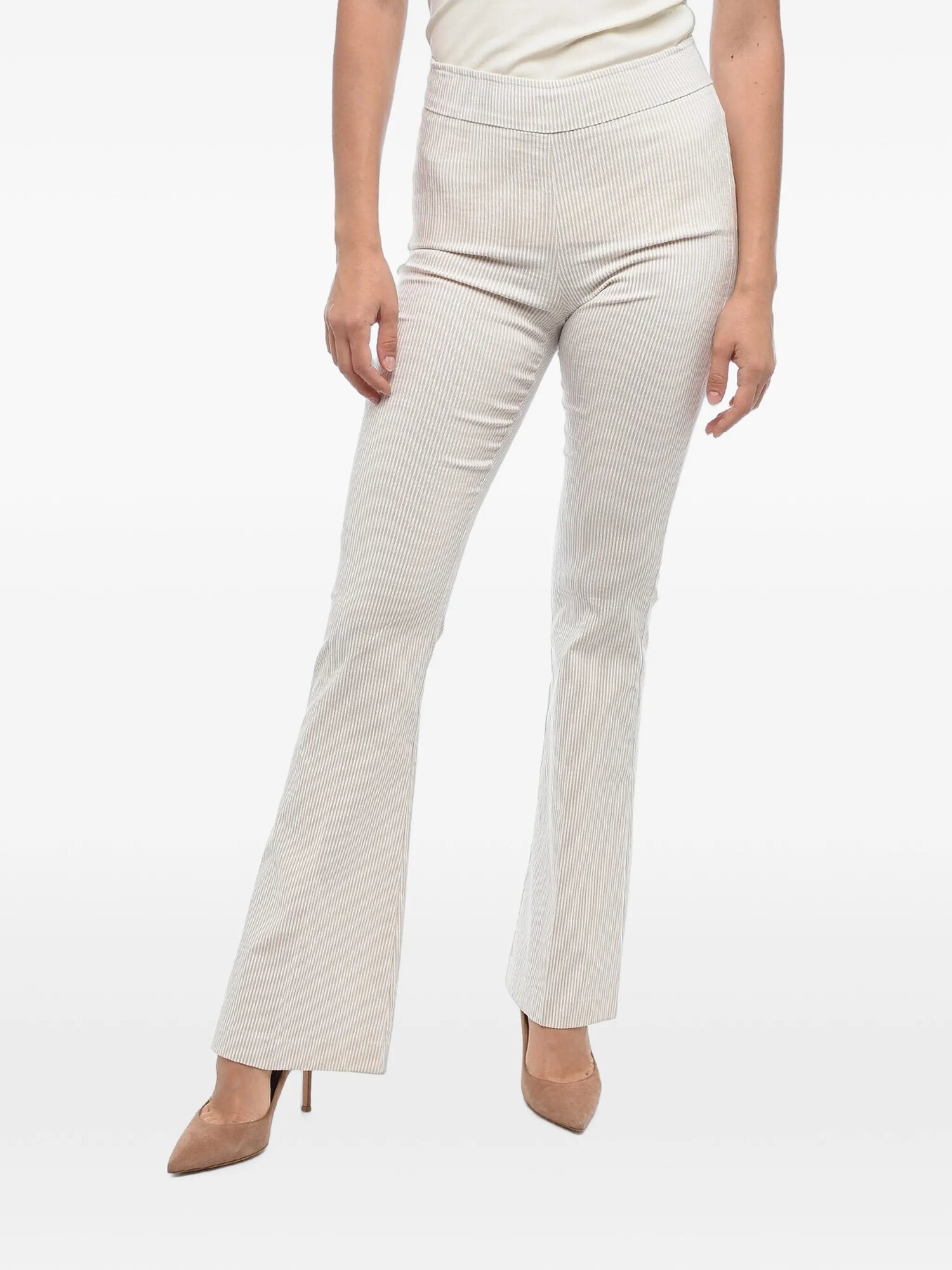 Брюки Striped-pattern flared-hem trousers