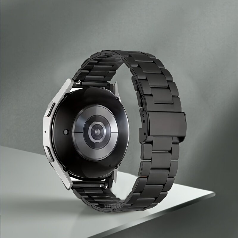 Стальной ремешок 22 мм, черный, для Samsung Galaxy Watch 4/5/6/7/Classic Edition/Gear S3/Active 2 и Huawei Watch GT2/2E/Pro