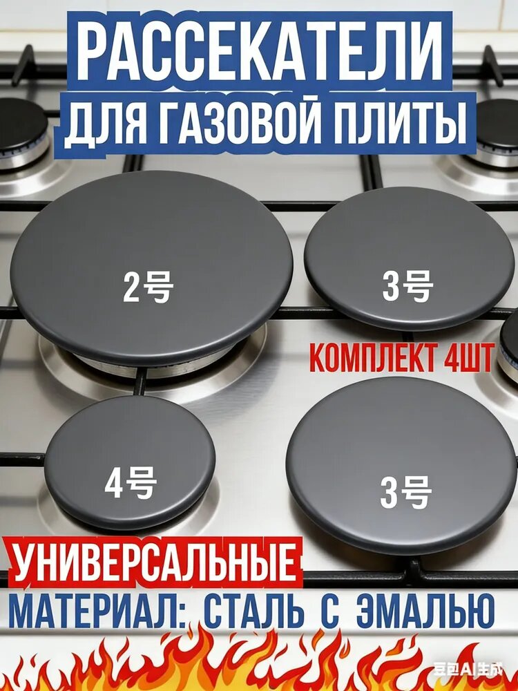 Рассекатель для газовой плиты, 10 см
