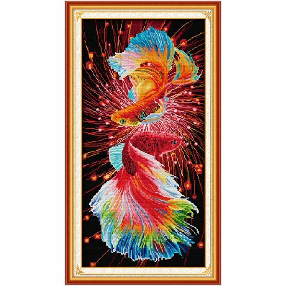 Набор для вышивания крестом Dreamfounder «Призрачный Красный Дракон» 14ct/11ct 14ct print canvas