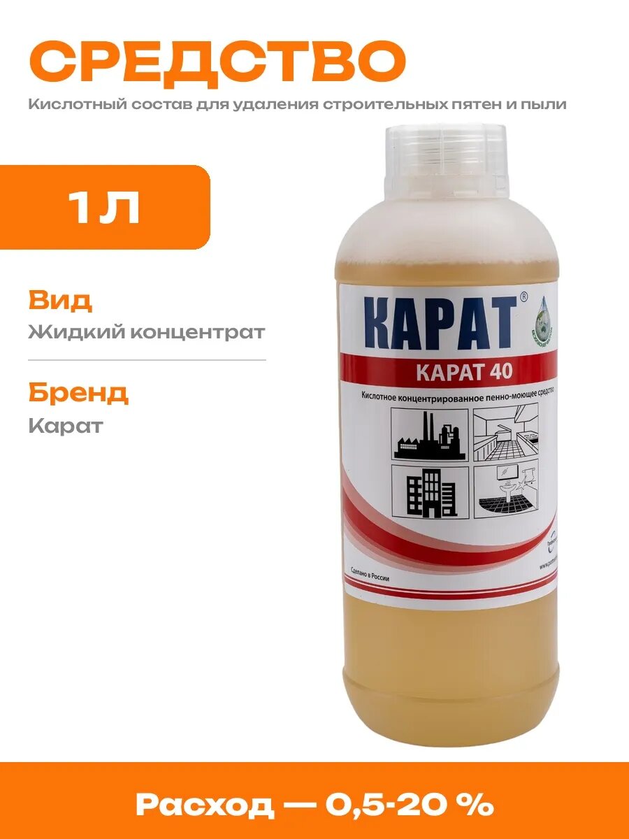 Средство для удаления остатков строительных растворов 1л