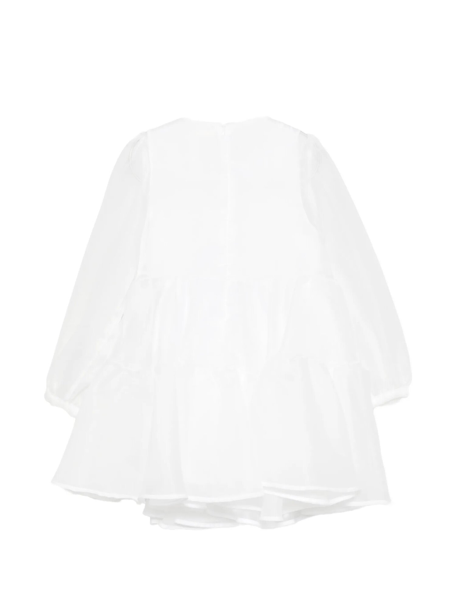 Платье Simonetta Flower-patch tiered dress, размер 8 лет, бежевый/белый — фото 1