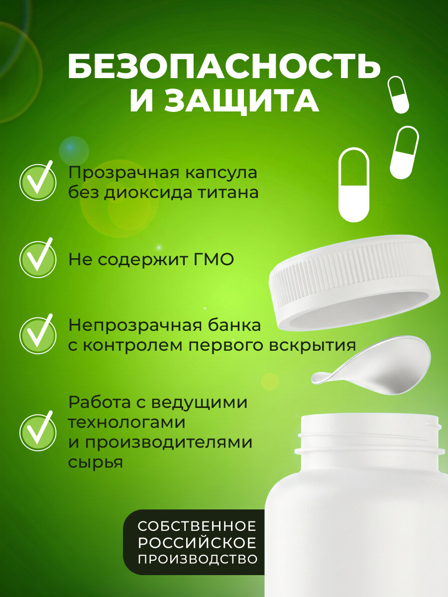 БАД на растительной основе Гепасан, активные ингредиенты, натуральный состав, 60 капсул — фото 1