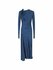 Платье Victoria Beckham Plissé-effect maxi dress, размер 6, Синий принт