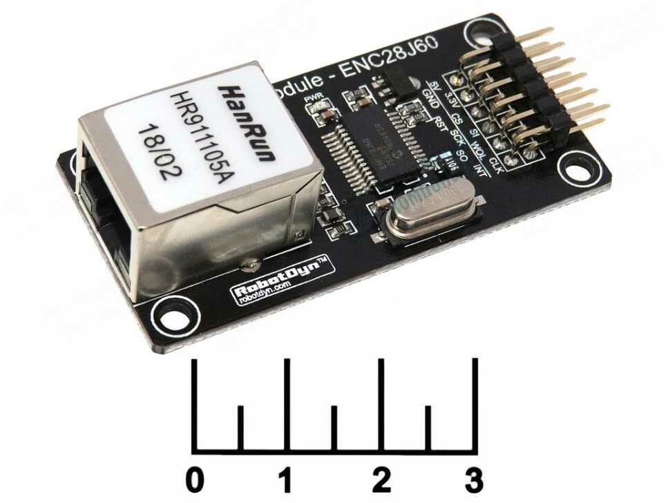 Радиоконструктор Arduino адаптер ethernet ENC28J60