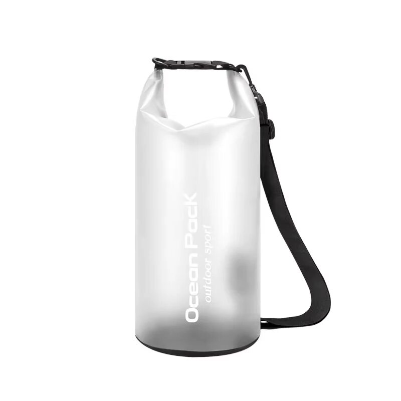 CWILKES Водонепроницаемый сухой мешок из ПВХ 5/10/15/20 л 5L-Single shoulder, White