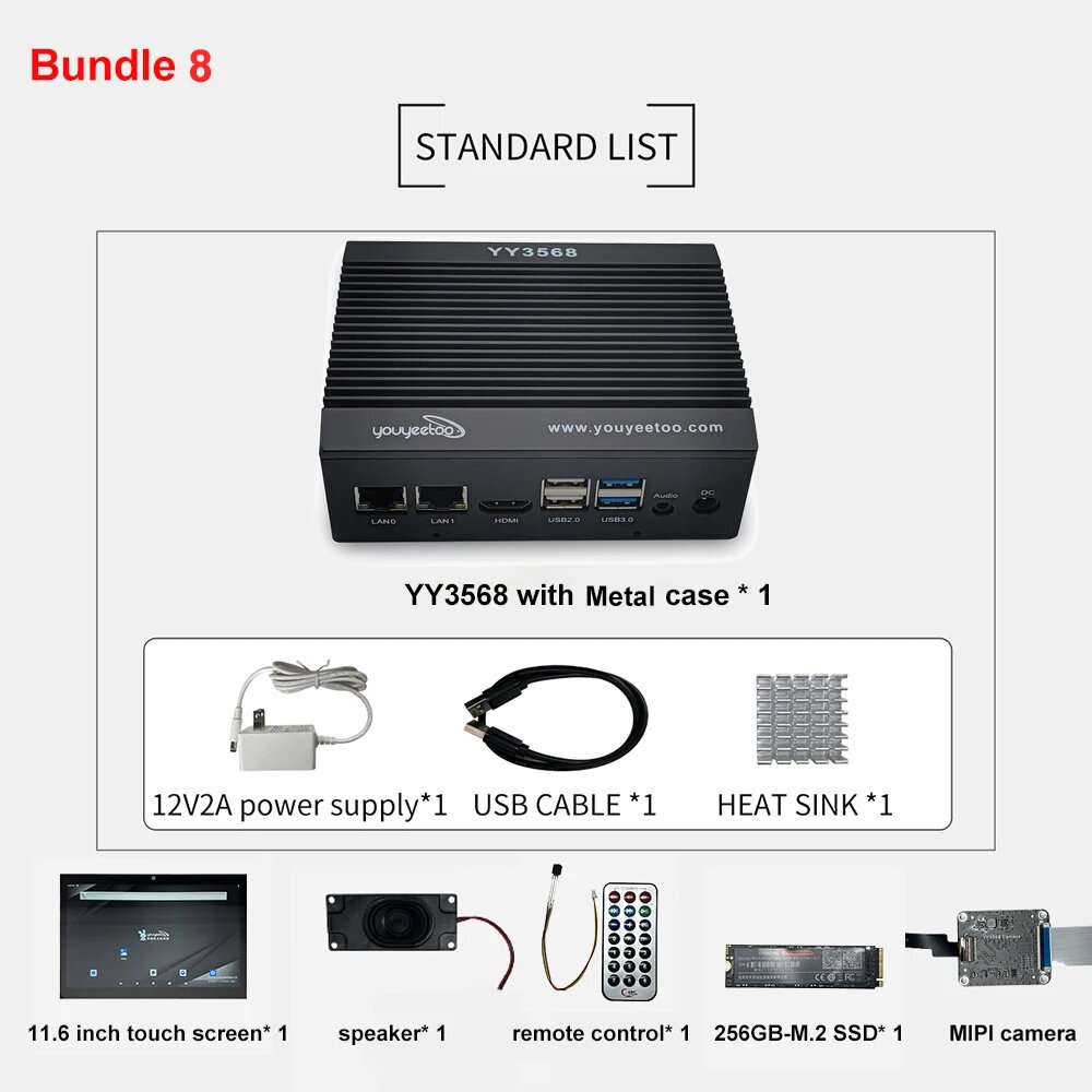 Youyeetoo YY3568 Bundle 8, Черный