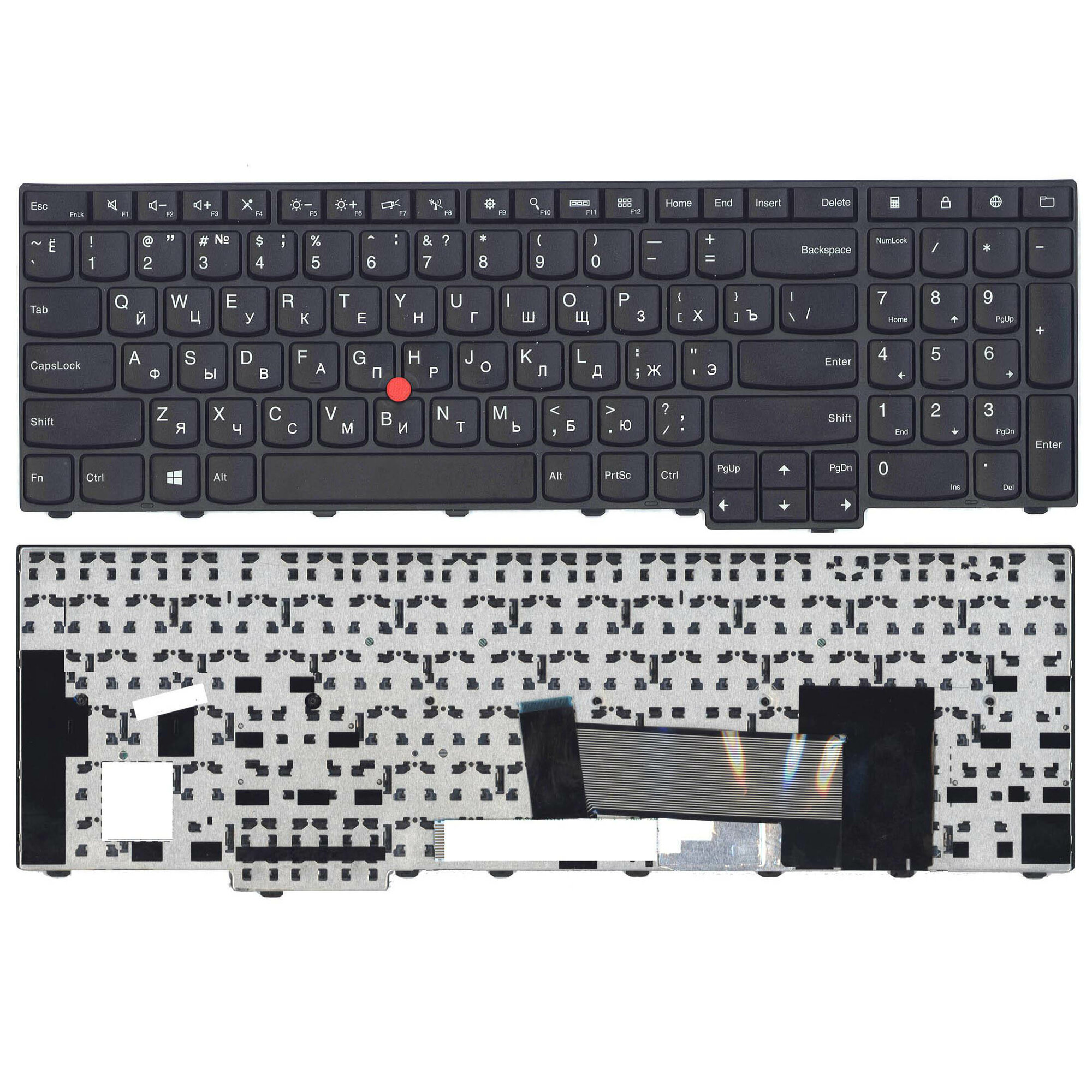 Клавиатура для ноутбука Lenovo ThinkPad Edge E531, E540, T540, T540p черная без подсветки с трекпойнтом