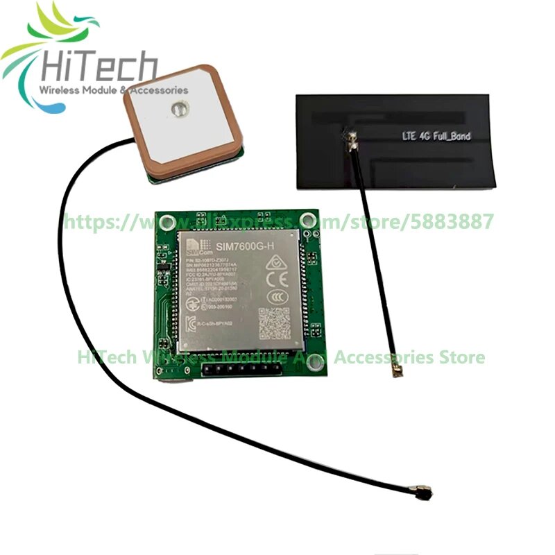 SIMCOM SIM7600 модуль LTE 4G Cat4 SIM7600E-H, board - FPC GPS Ant