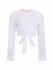Топ PHILOSOPHY Di Lorenzo Serafini Cropped wrap-style top, размер 40, бежевый/бе...