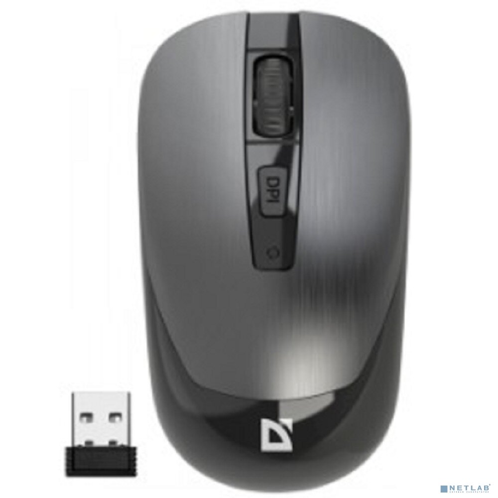 Defender Wave MM-995 { Беспроводная оптическая мышь, серый,4D,800-1600dpi, бесшумн } [52993]