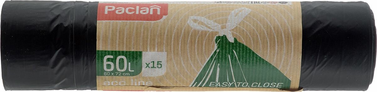 Paclan Мешки для мусора 60 л, 25мкм