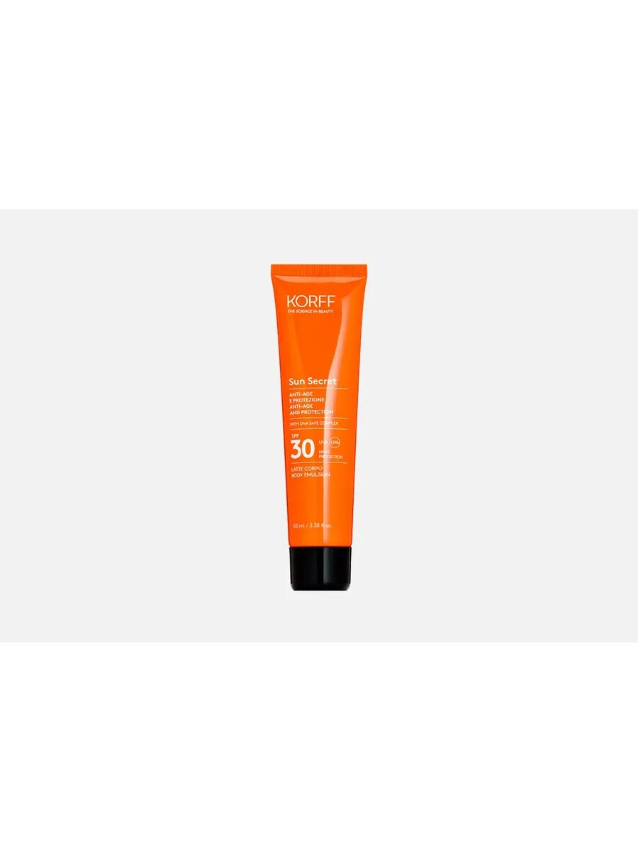 KORFF Sun Secret ANTI-AGE AND PROTECTION BODY EMULSION Солнцезащитная эмульсия для тела SPF 30 100мл