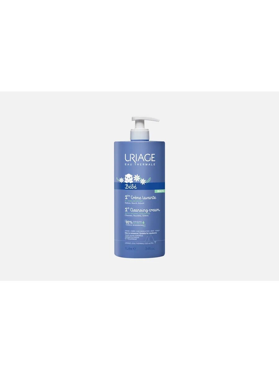 URIAGE 1st CLEANSING CREAM первый очищающий пенящийся 1000мл