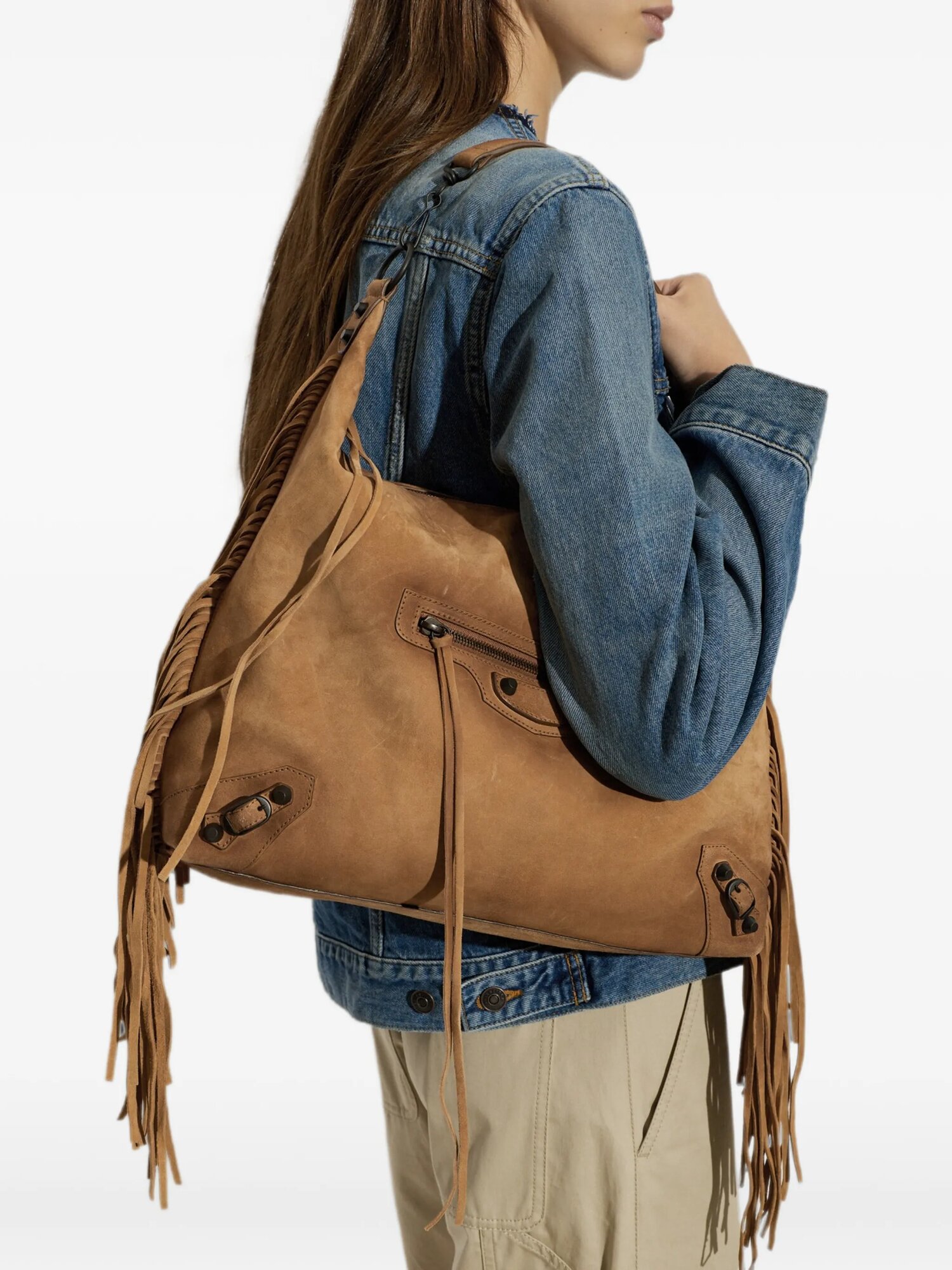 Сумка BALENCIAGA Le City bag medium in camel — фото 1