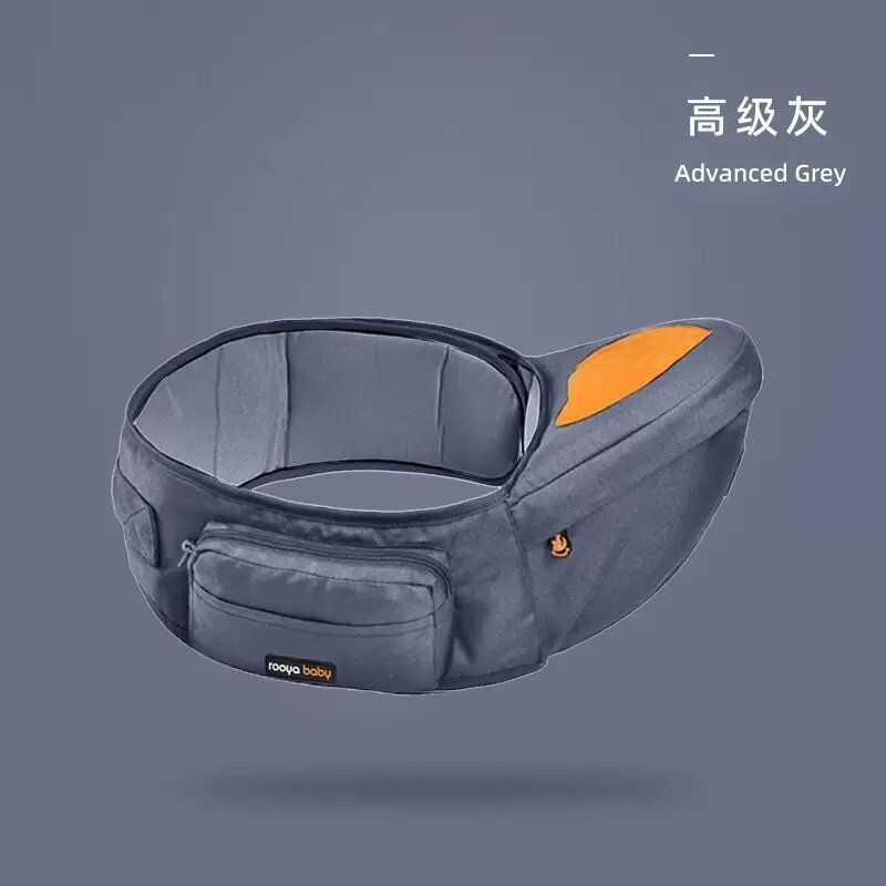 Поясной стульчик хипсит Rooya Baby Four Seasons, Утолщённая модель, серый