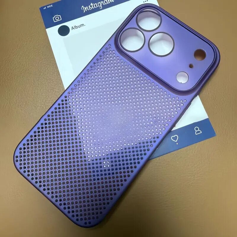 Роскошный мягкий чехол для телефона с теплоотводом для iPhone 11 12 13 iPhone17, Фиолетовый, Purple