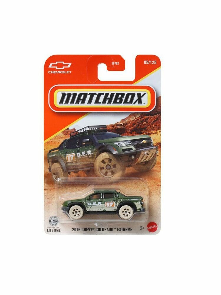 Машинка Matchbox Toys 1:64 Scale Die-Cast Basic Car 30782 '16 Chevy Colorado Extreme