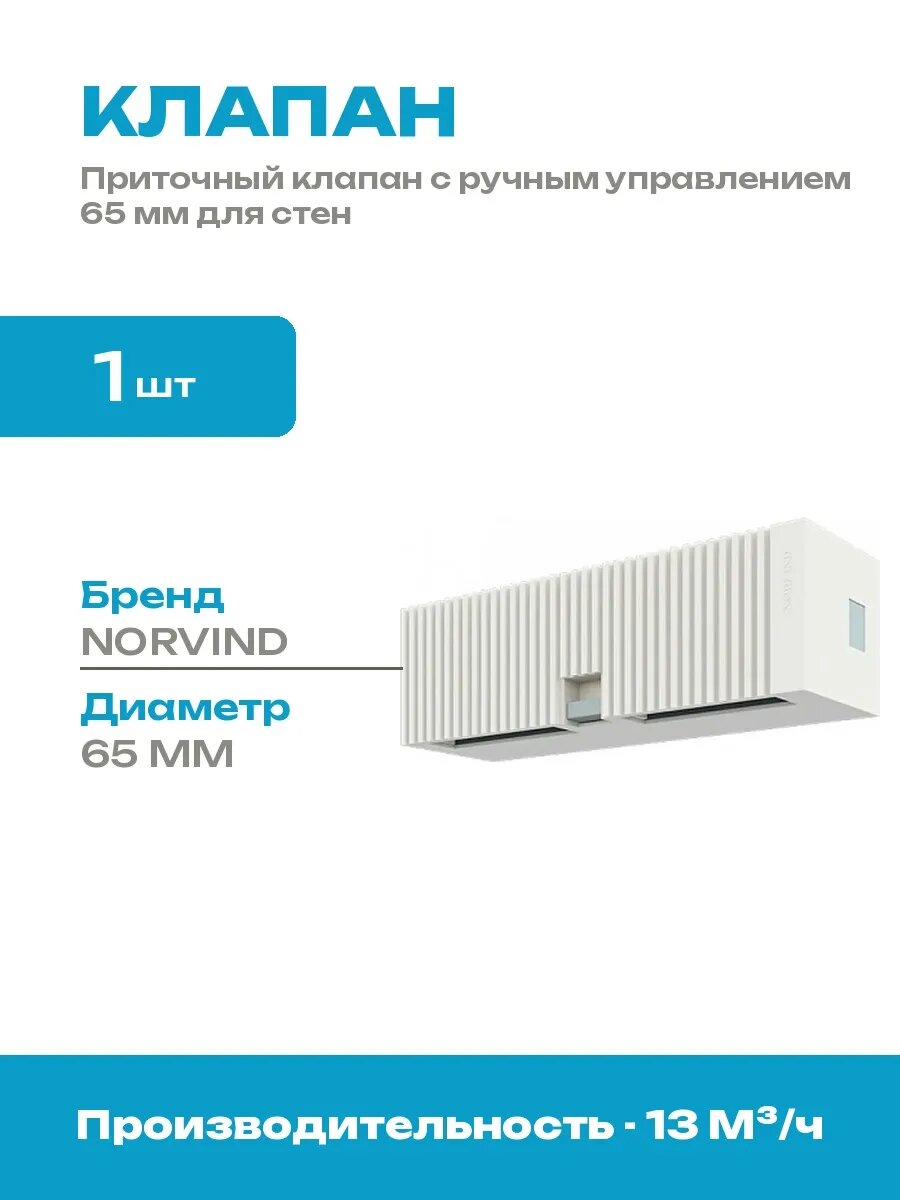 Клапан приточной вентиляции 65 мм проветриватель с фильтром