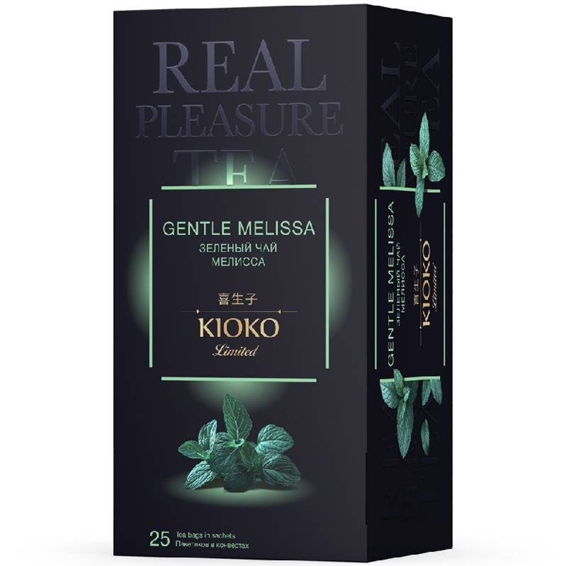 Kioko Чай зеленый с Мелиссой Limited Gentle Melissa, 1,5 г, 25 пакетиков/