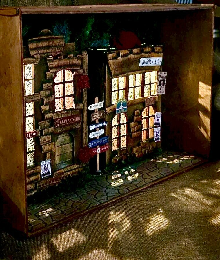 3D Диорама в рамке, Косой переулок, Вселенная Гарри Поттера, ночник