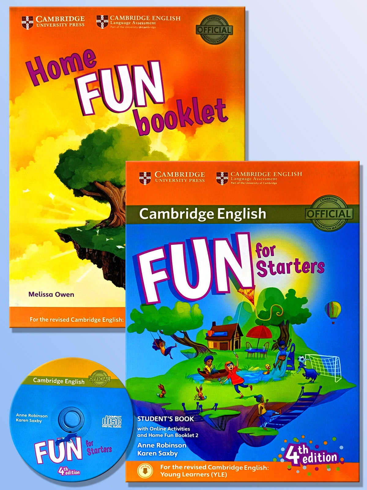 Fun for Starters + Home Booklet 2, комплект student book, home booklet, диск