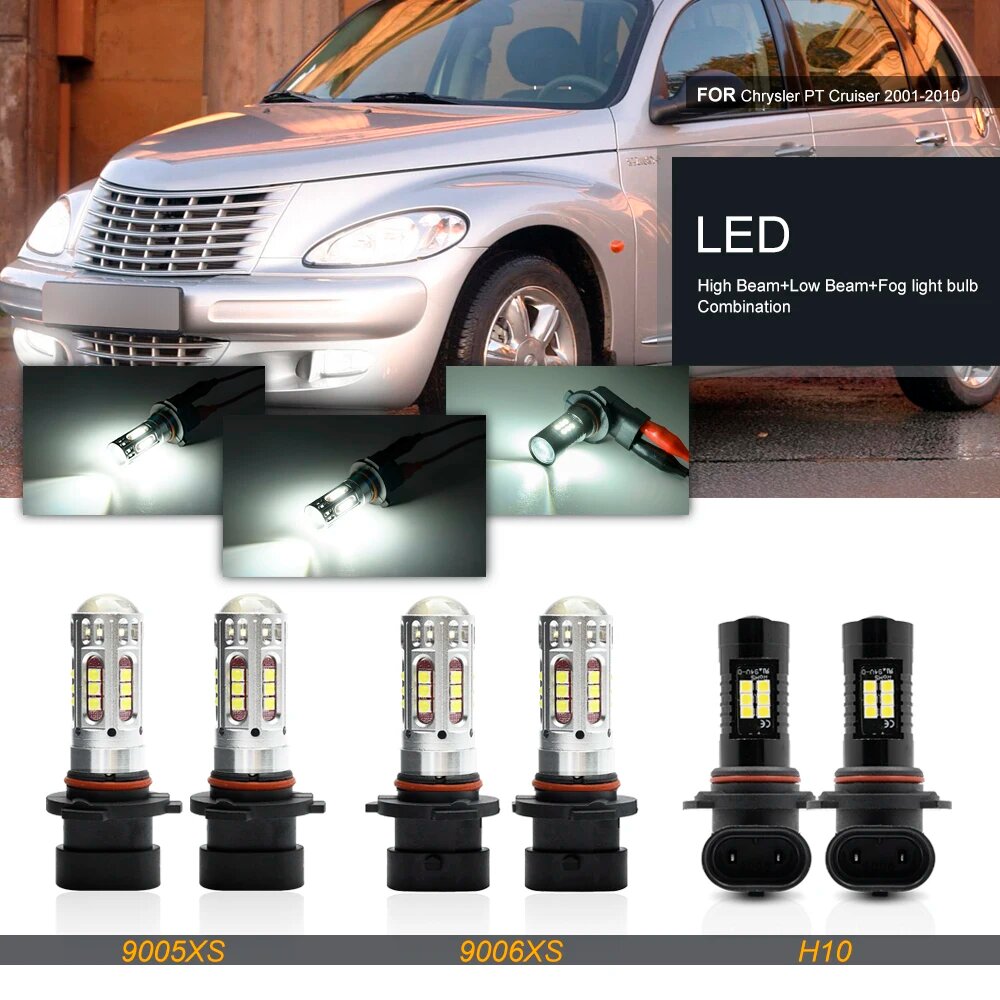 Для Chrysler PT Cruiser 2001-2010, бампер, обновленная Замена 9005XS 9006XS 6x 06-10 Combo Light