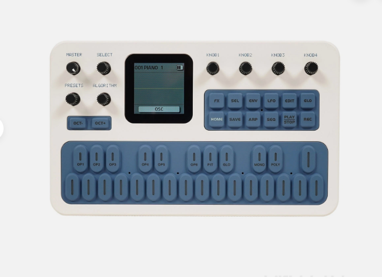 M-VAVE FM-1 портативный FM-синтезатор, 32 алгоритма, 128 пресетов, 6-слотовая цепочка эффектов, секвенсор, арпеджиатор, Bluetooth MIDI