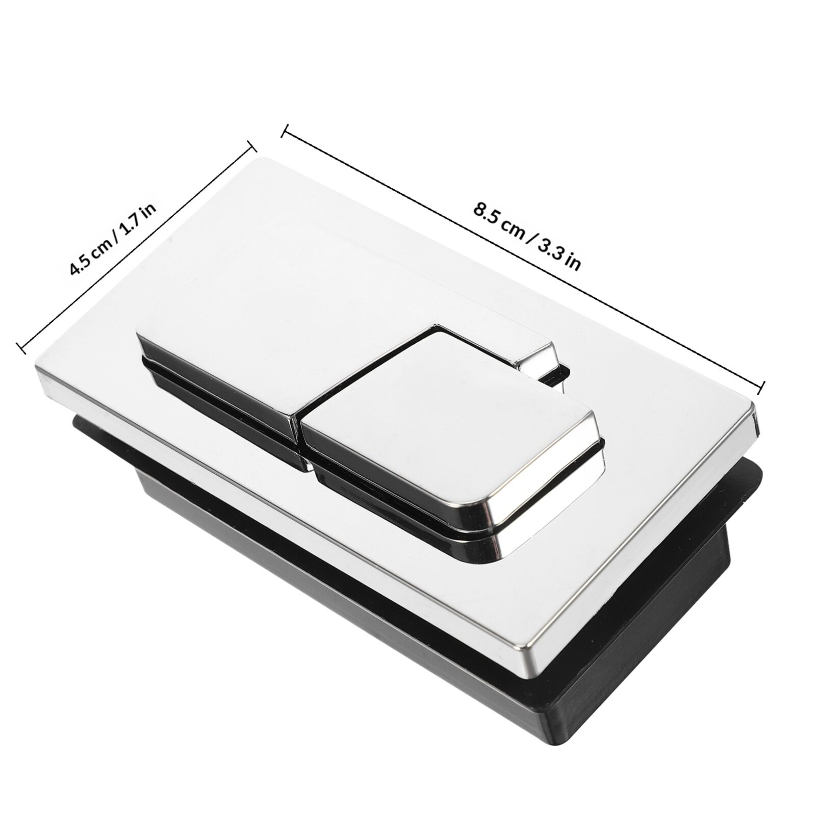 2 Кнопки Сливного Бака Унитаза Dual Flush Серебристый 14X8 5Cm