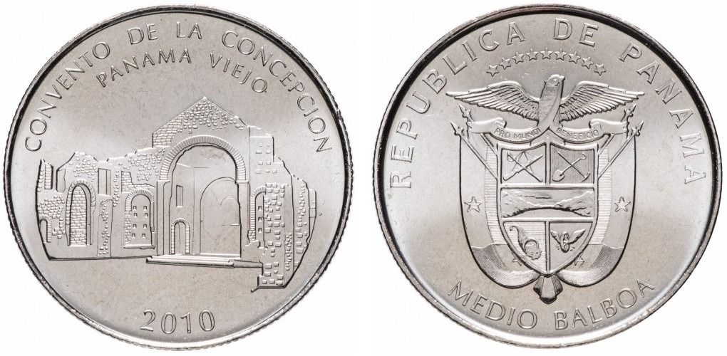 Панама 1/2 бальбоа, 2010 Панама-Вьехо UNC