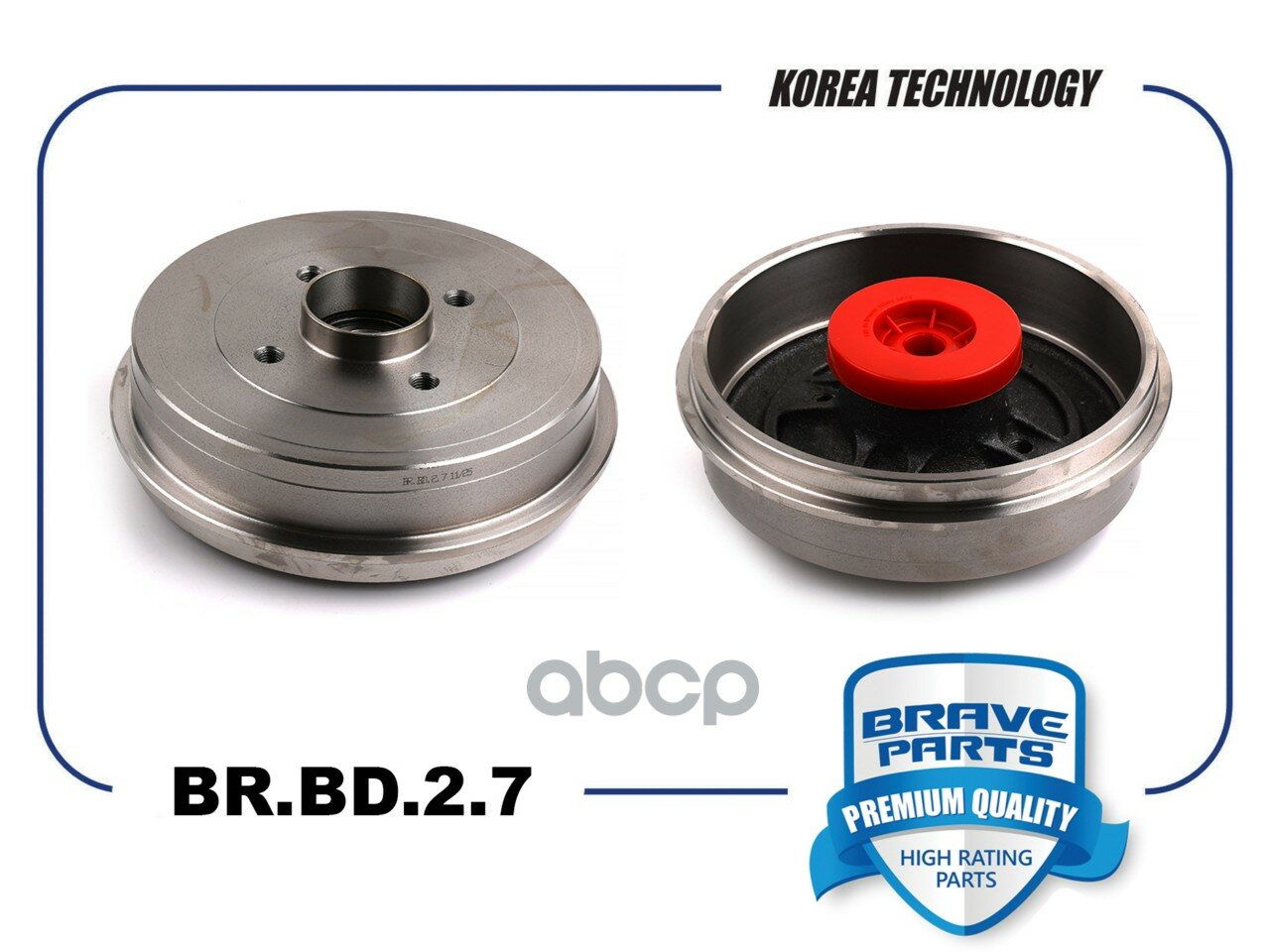 Lada Vesta, X-Ray (d=203,3mm), Logan Барабан тормозной с подшипником с ABS BRAVE арт. BR. BD.2.7