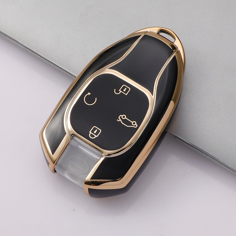 Чехол для ключа автомобиля GAC Trumpchi M8/GS8/Yingku/GS4/M6 Yinbao, 4-клавишный, черный, одинарный