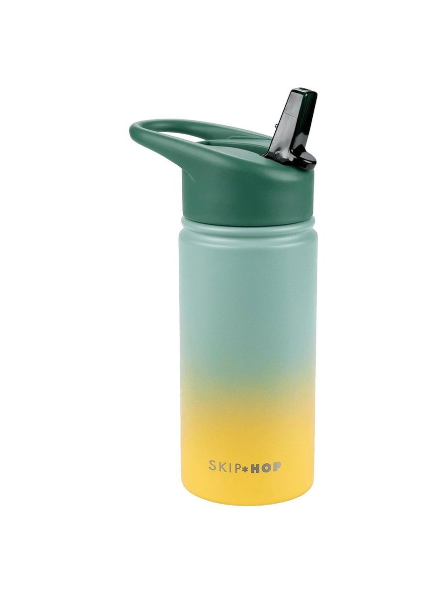 Термопоильник детский с трубочкой Water Bottle Ombre Green