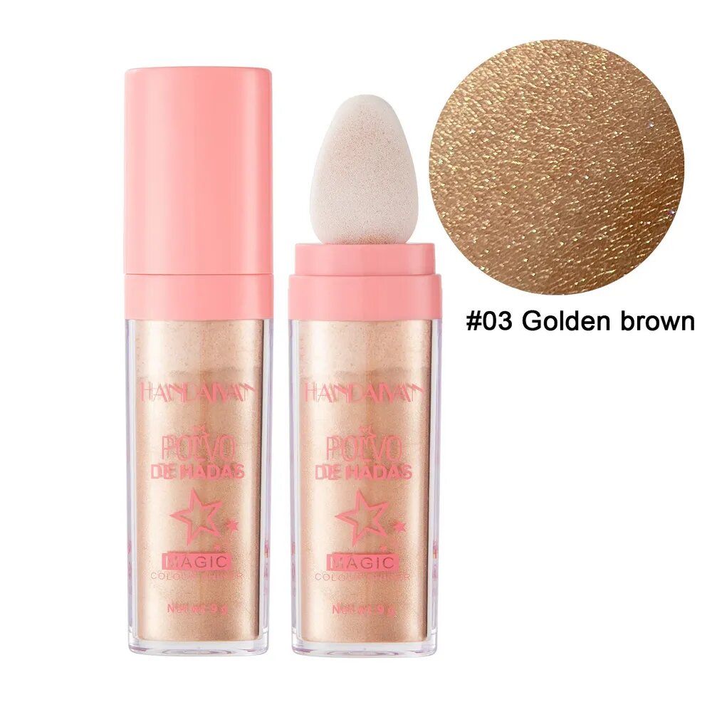 Пэт Pink Body Highlight Powder Лицевая осветляющая тонкая и блестящая