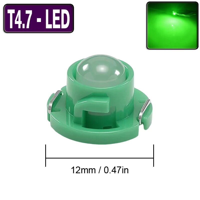 T4.7 LED зеленый автомобильный светодиодный фонарь
