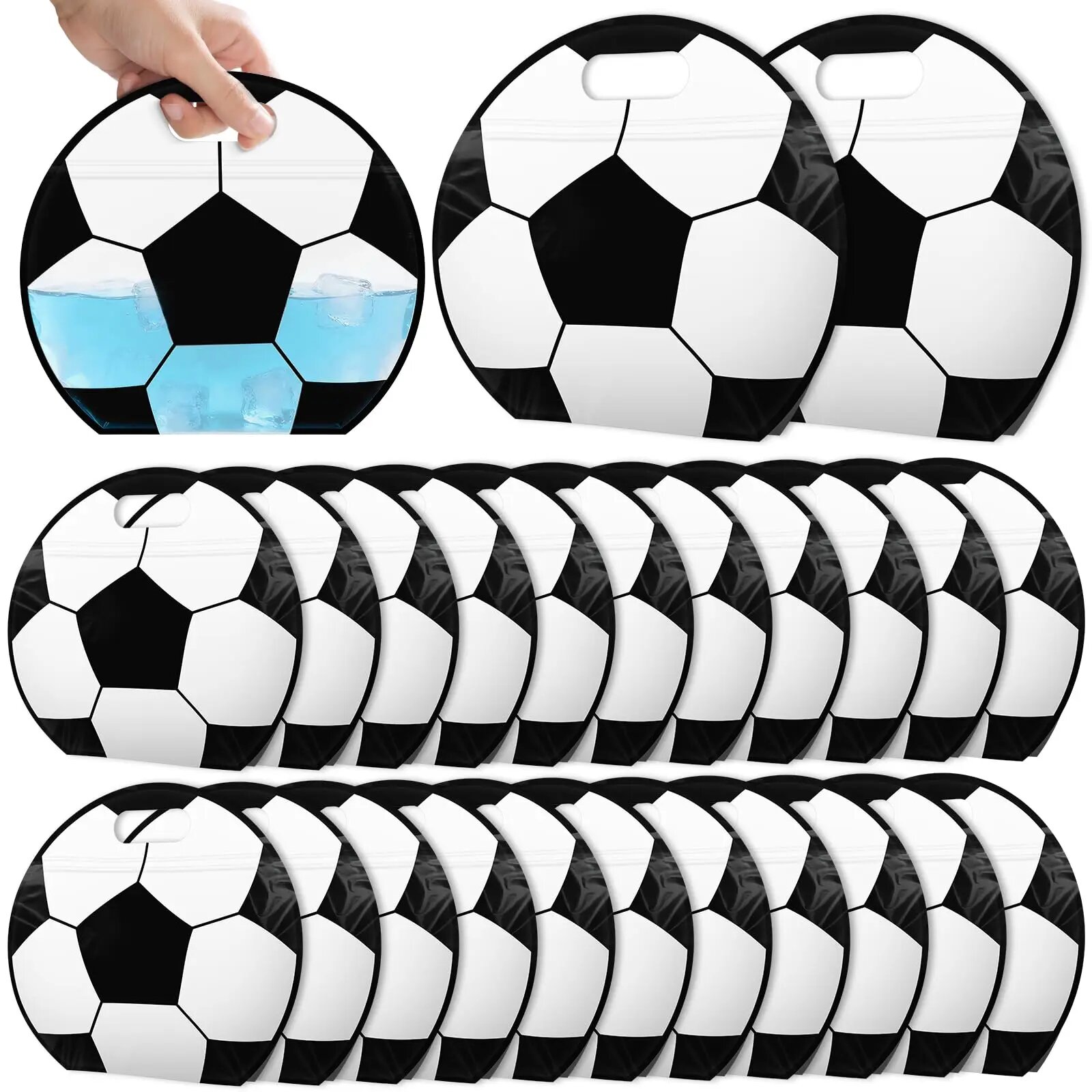 Подарочные пакеты футбольные самозакрывающиеся 4pcs