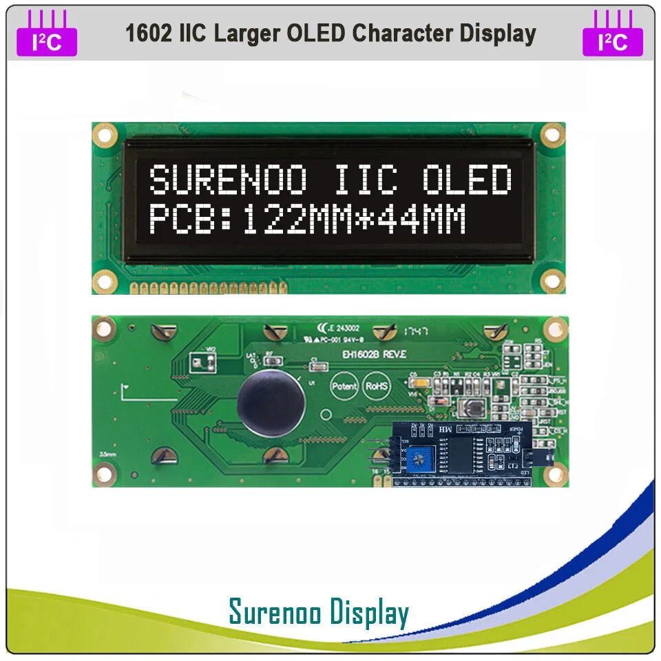 SIO1602B OLED модуль экрана Surenoo