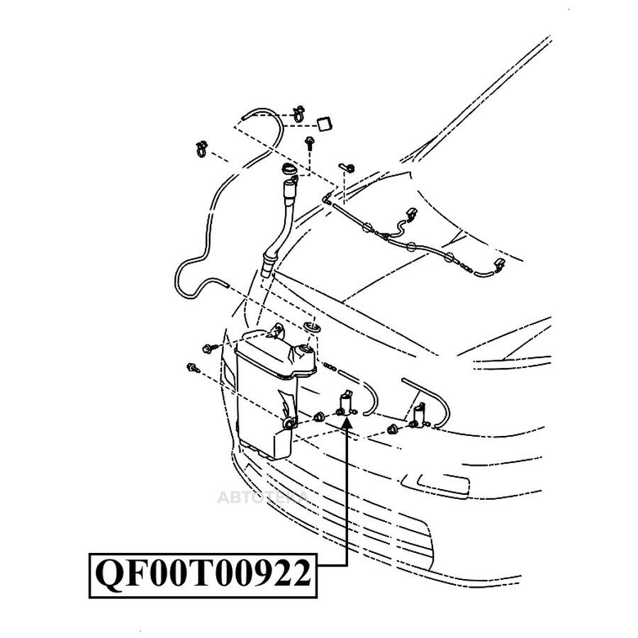 !=QF00N00087 Мотор омывателя VOLVO C70/S70/S80/V70 QUATTRO FRENI QF00N00027