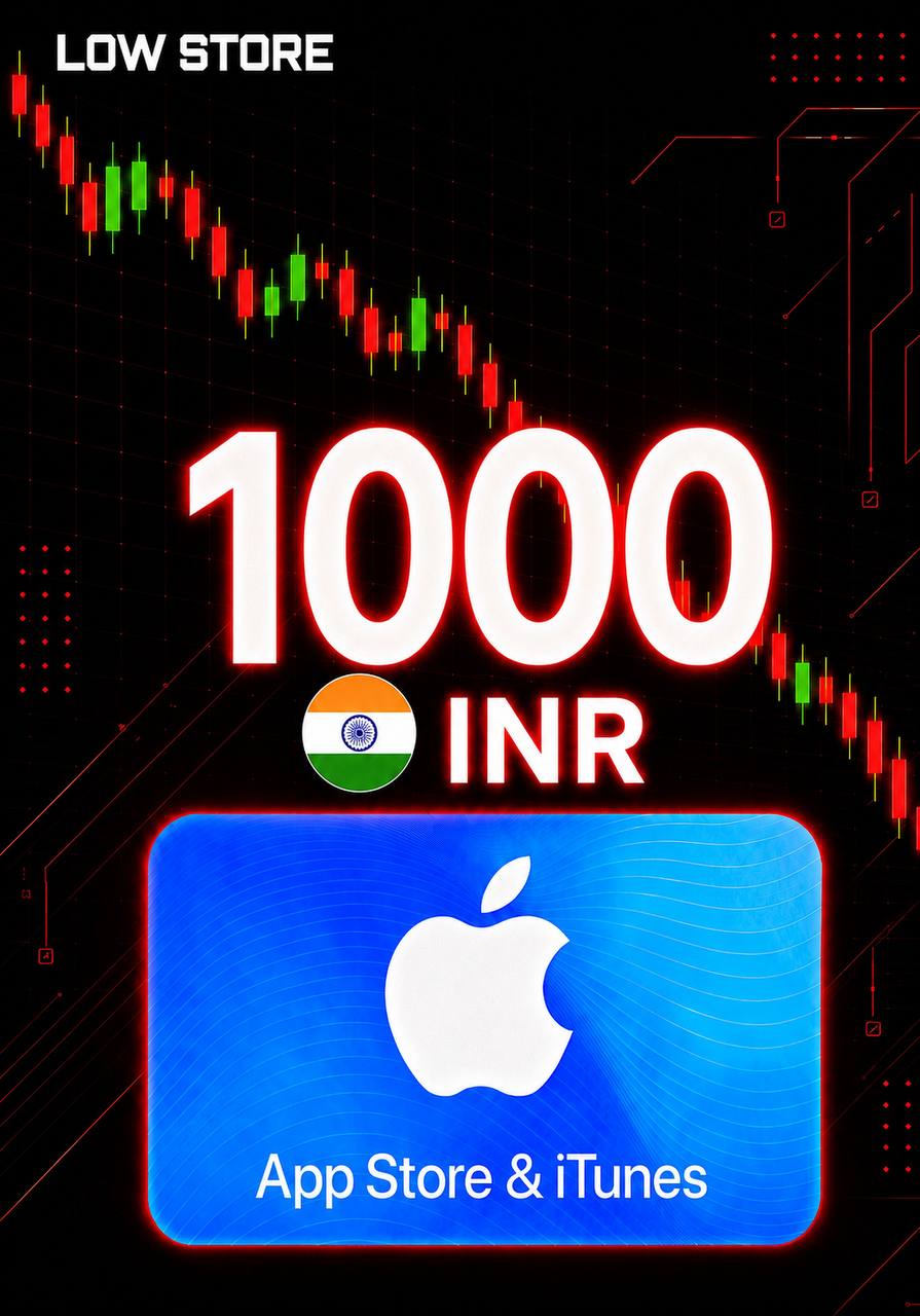 Подарочная карта Apple 1000 INR, цифровой код App Store и iTunes, Индия